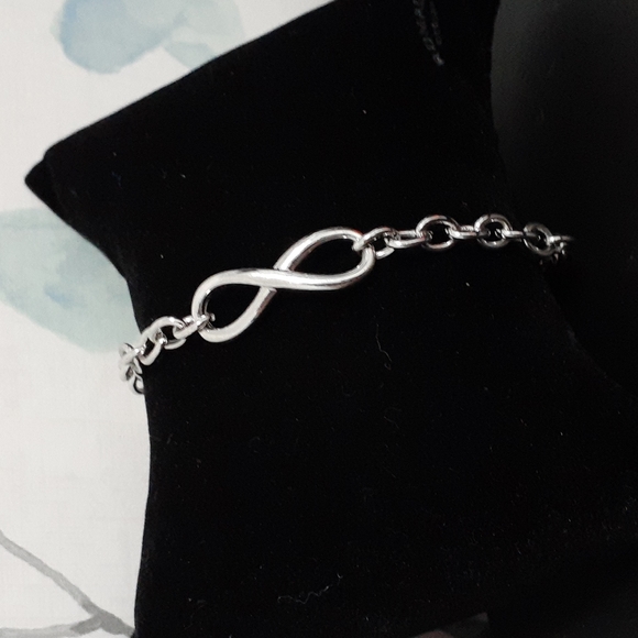 Jewelry | Silver Tone Bracelet With Infinity Design | Poshmark